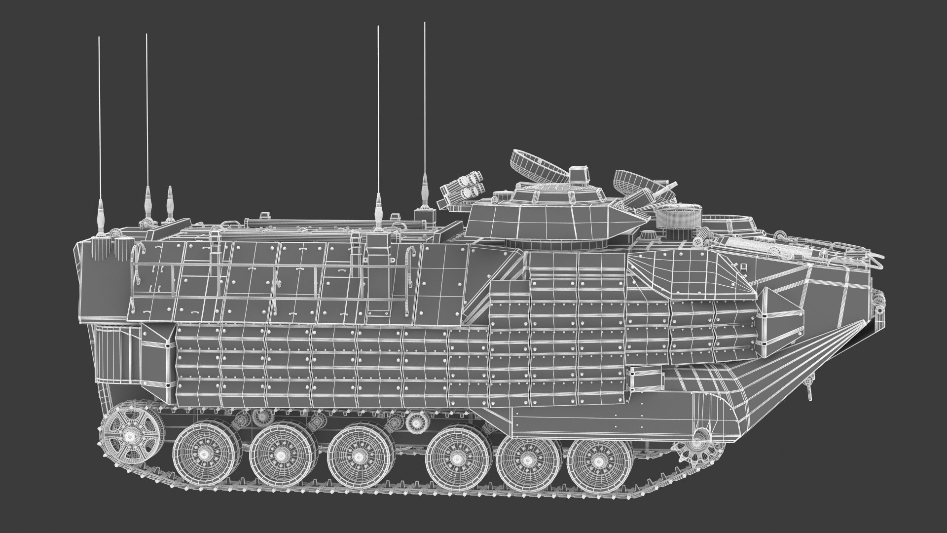 3D AAVP-7A1 Assault Amphibious Vehicle model - TurboSquid 1921294