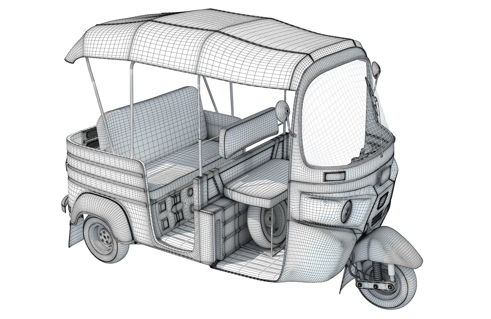 Auto Rickshaw Mini Taxi 3D Model - TurboSquid 1426675