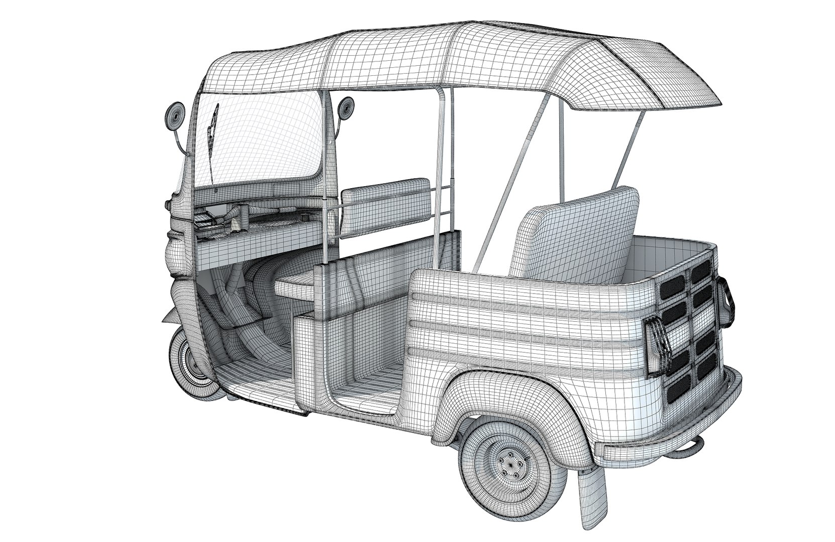 Auto Rickshaw Mini Taxi 3D Model - TurboSquid 1426675