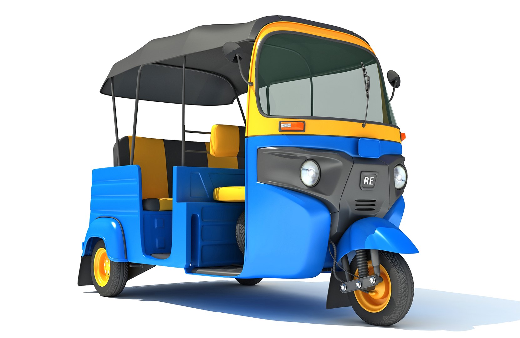 Auto Rickshaw Mini Taxi 3D Model - TurboSquid 1426675