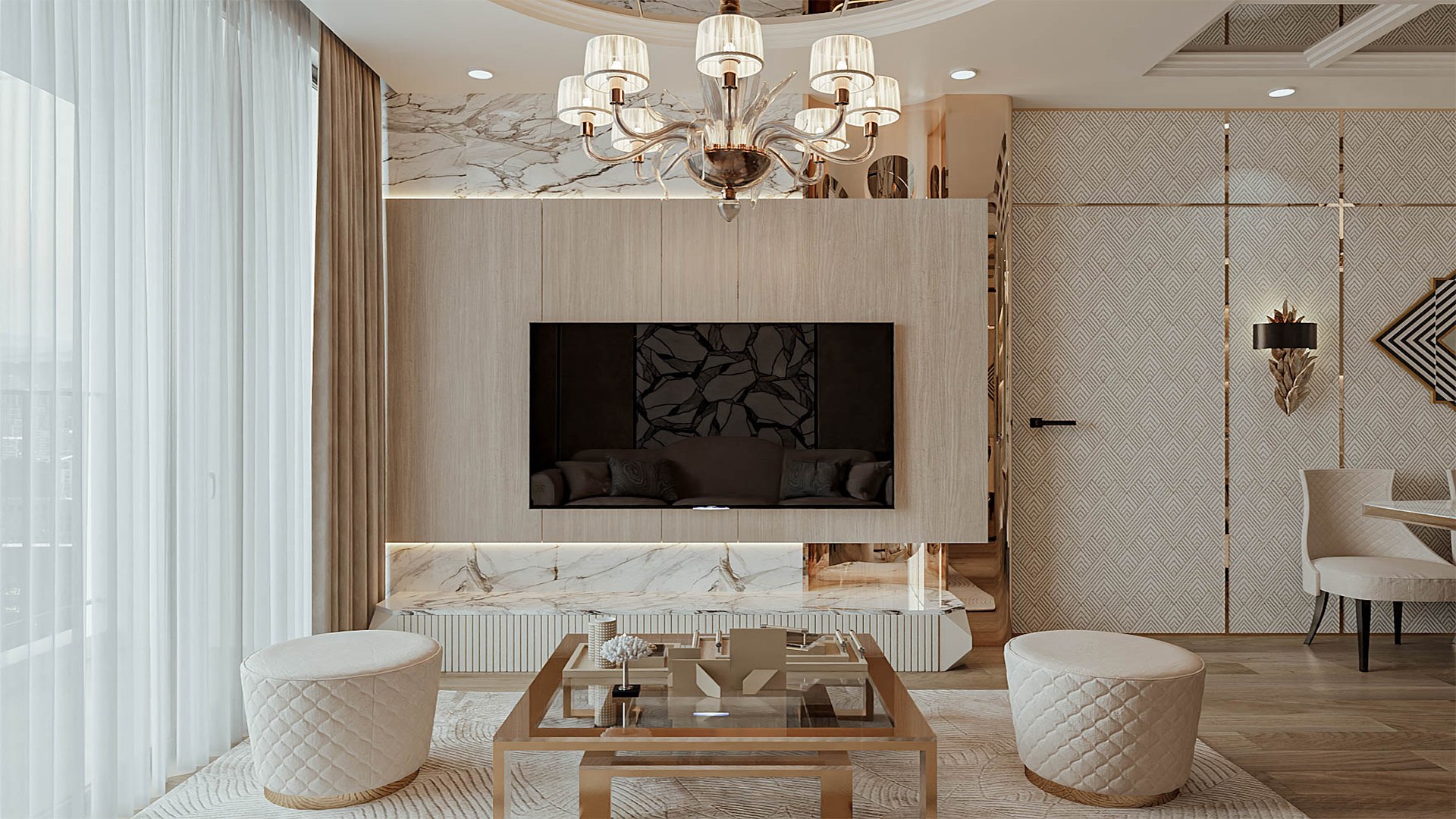 Subtle Elegance - Living Dining Kitchen - Sneechvn - MAX FBX OBJ SKP ...