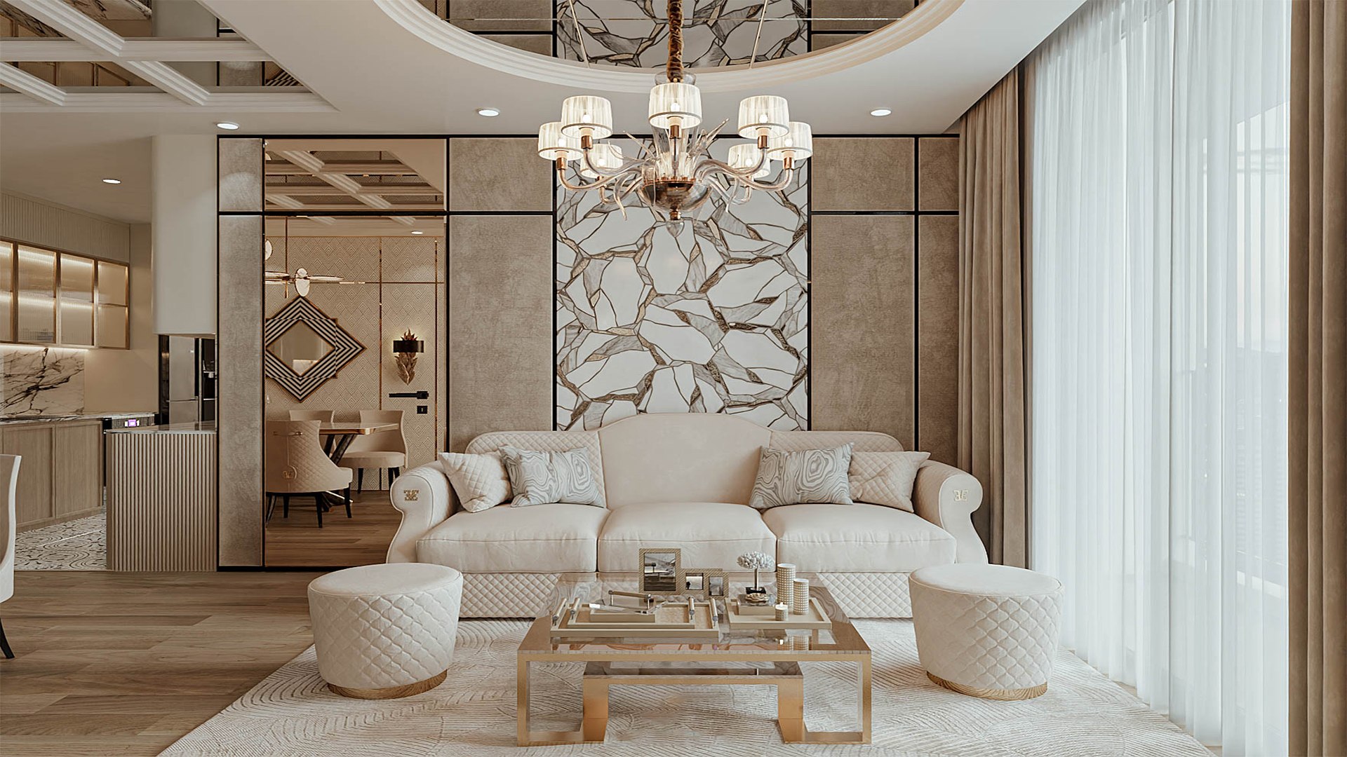 Subtle Elegance - Living Dining Kitchen - Sneechvn - MAX FBX OBJ SKP ...