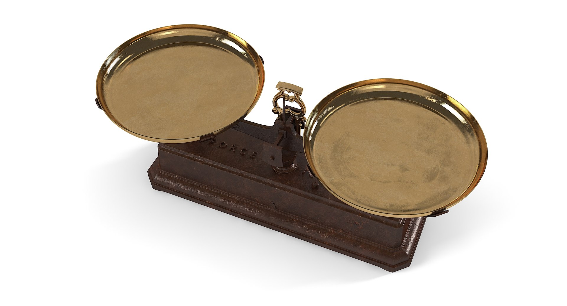 3d French Roberval Iron Scale Model