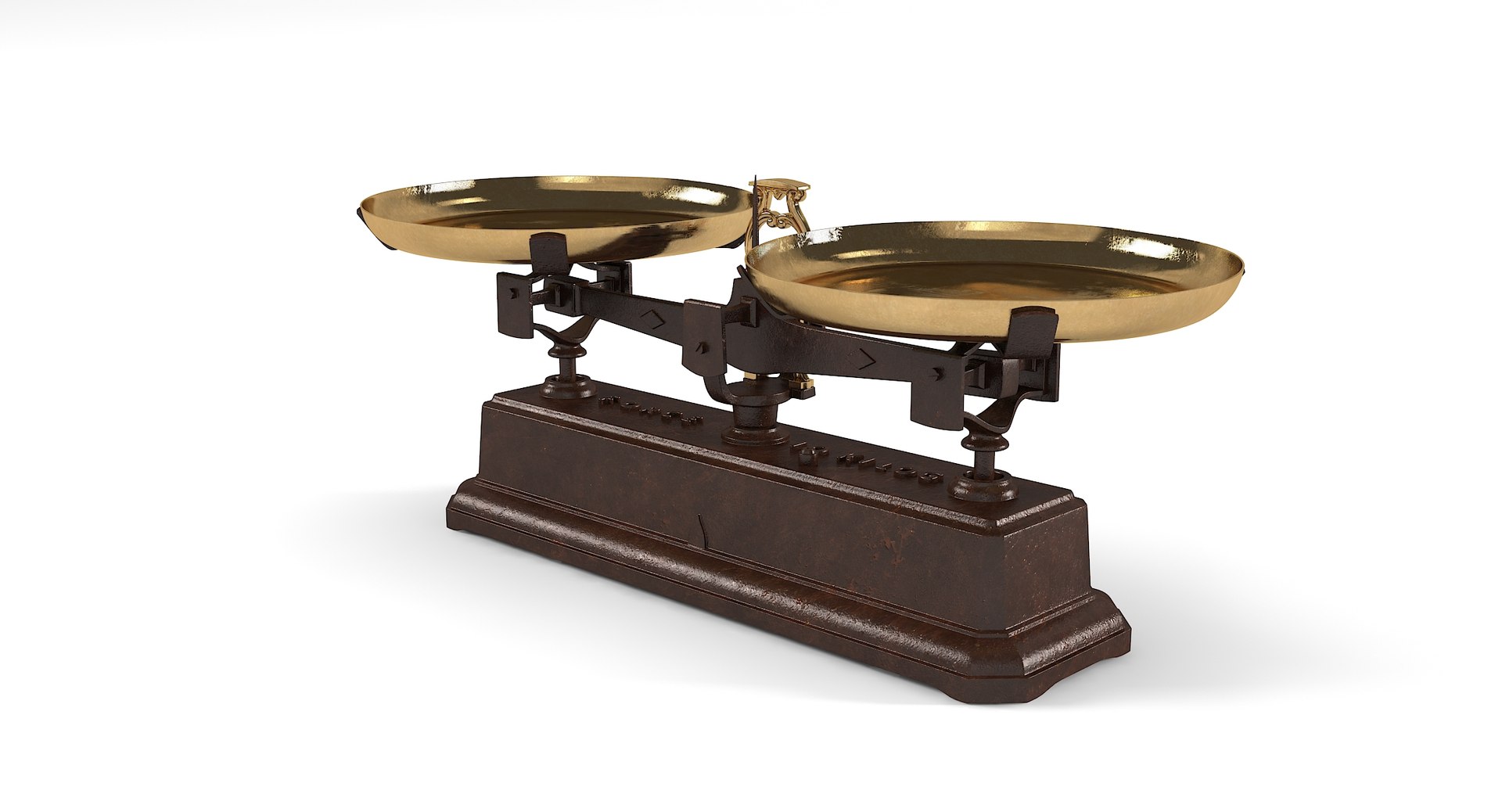 3d French Roberval Iron Scale Model