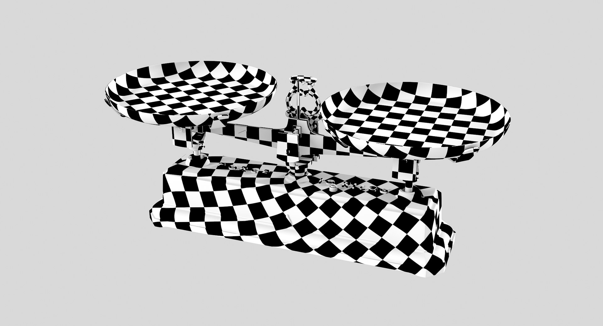 3d French Roberval Iron Scale Model