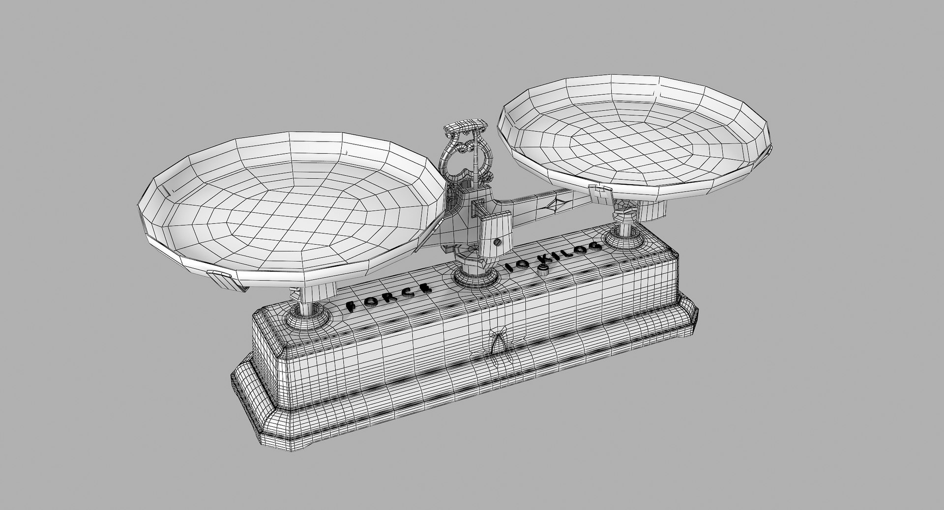3d French Roberval Iron Scale Model