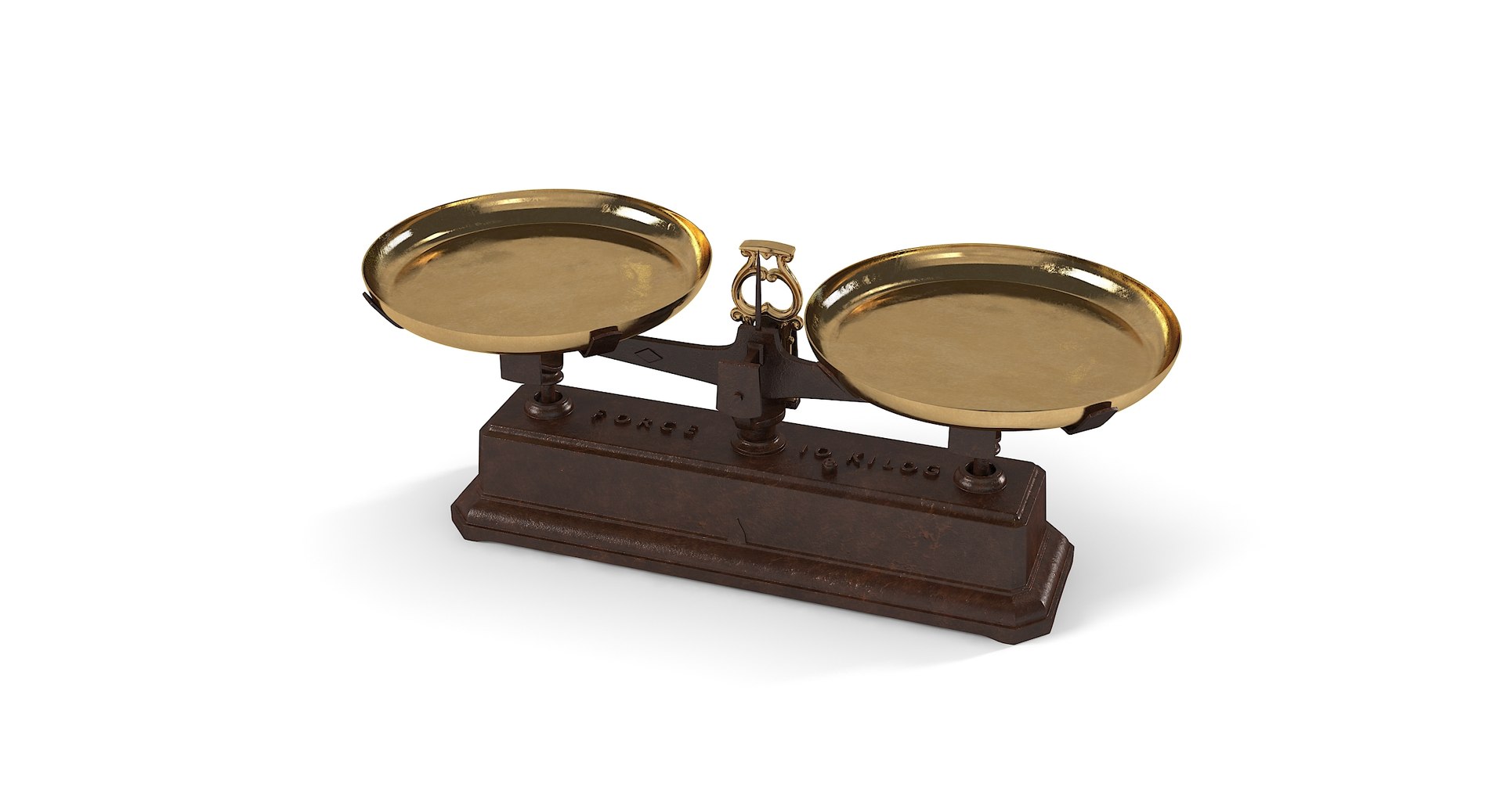 3d French Roberval Iron Scale Model