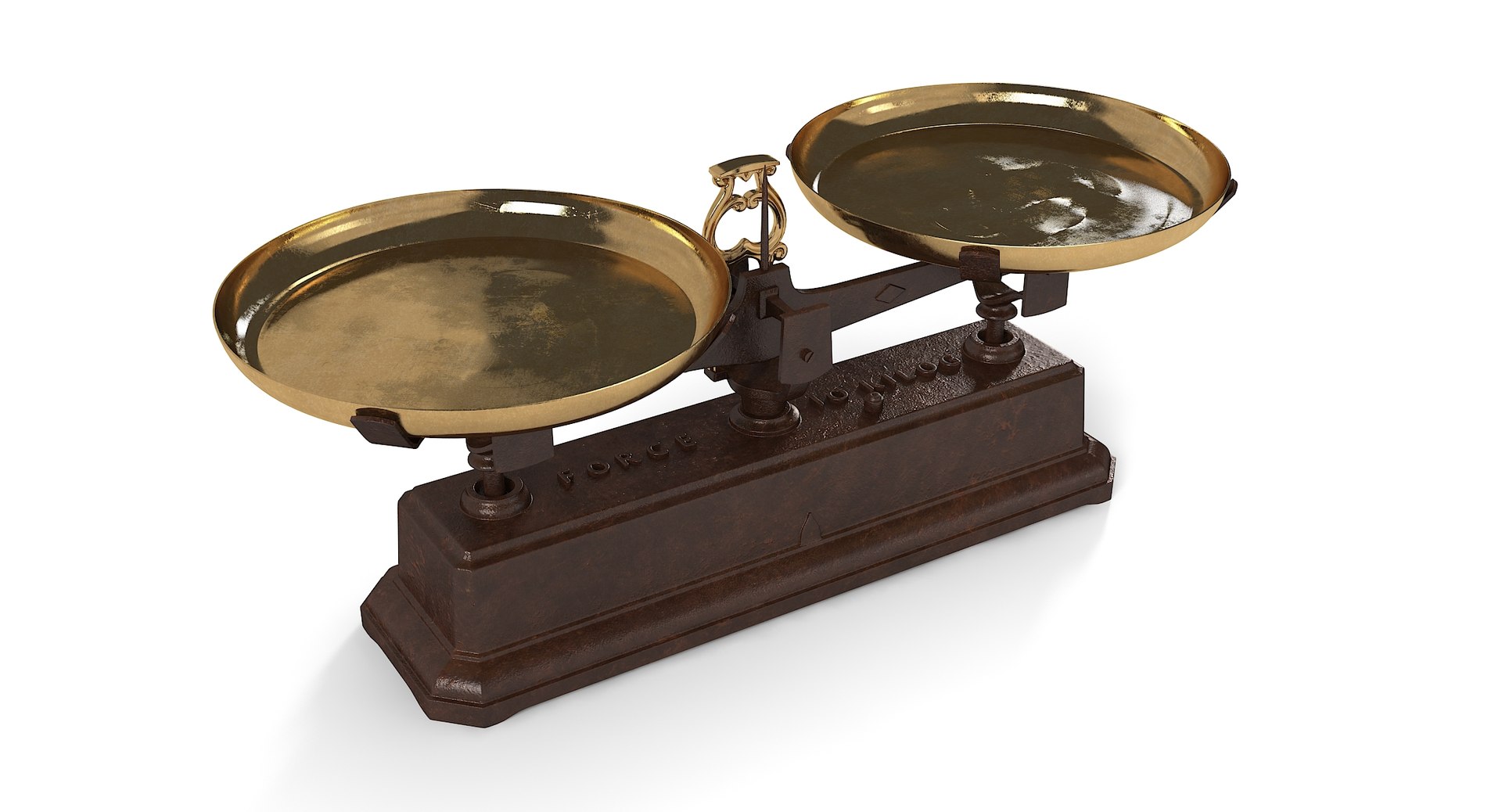 3d French Roberval Iron Scale Model