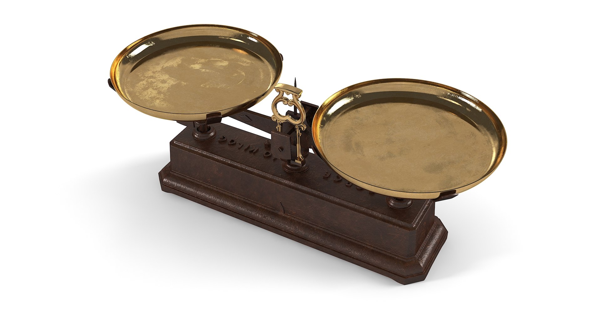 3d French Roberval Iron Scale Model