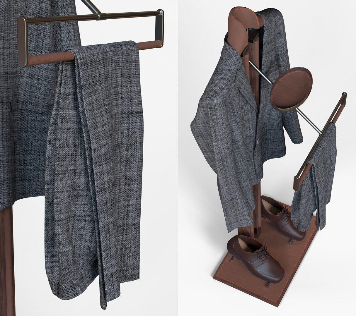 3D Model Hq802 Standing Clothes Rack - TurboSquid 1658005