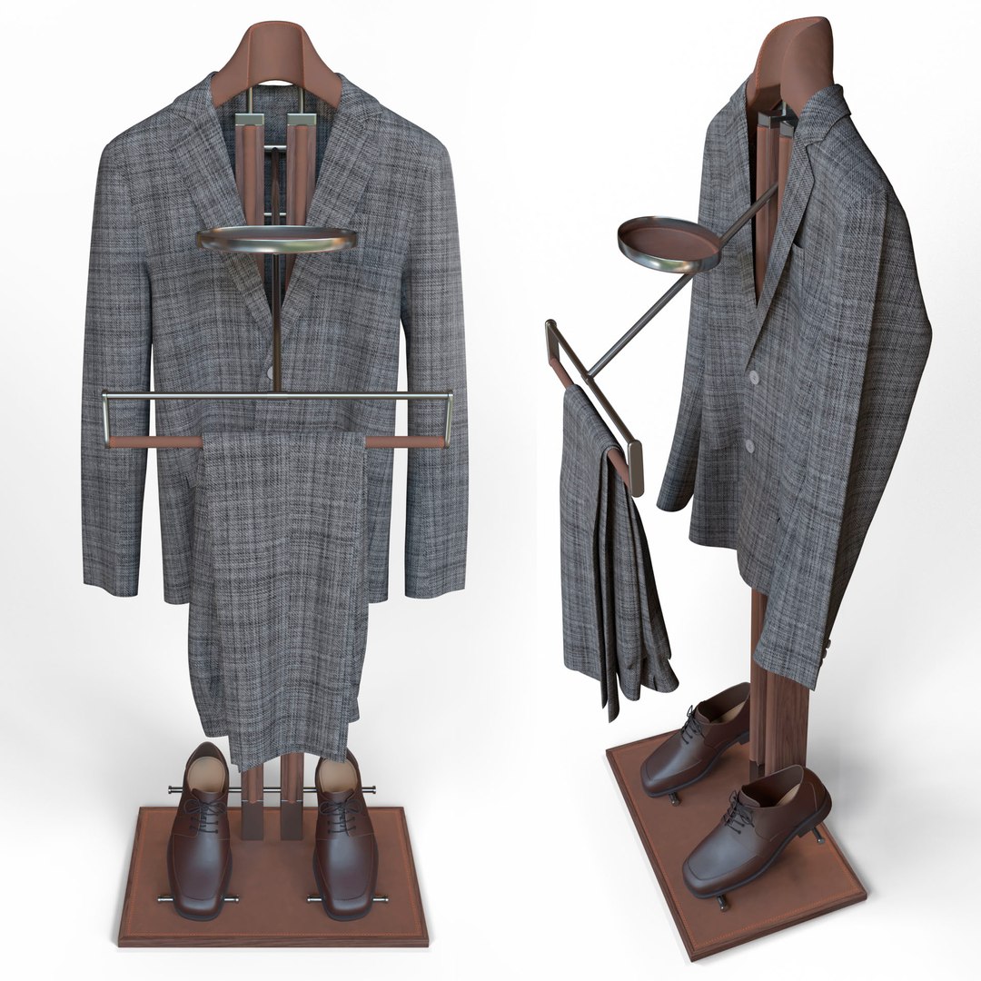 3D Model Hq802 Standing Clothes Rack - TurboSquid 1658005