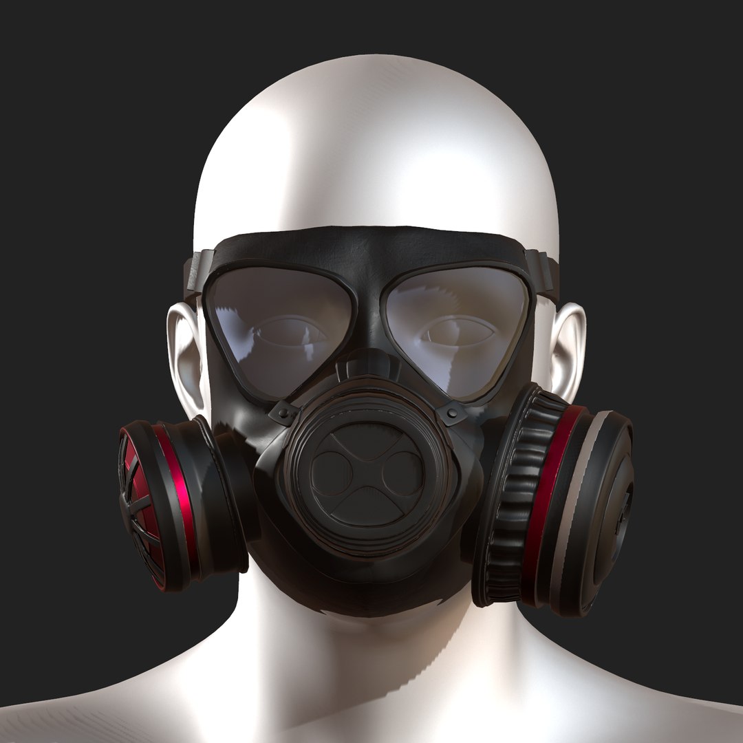 Gas mask model - TurboSquid 1609821