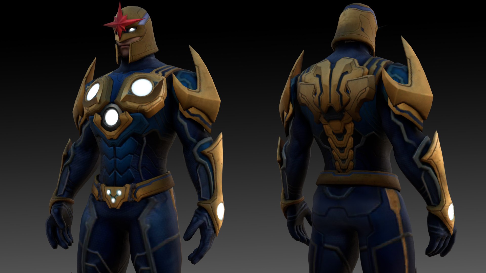 Marvel Nova Richard Rider 3D Model Fully Rigged And Textured 3D Model ...