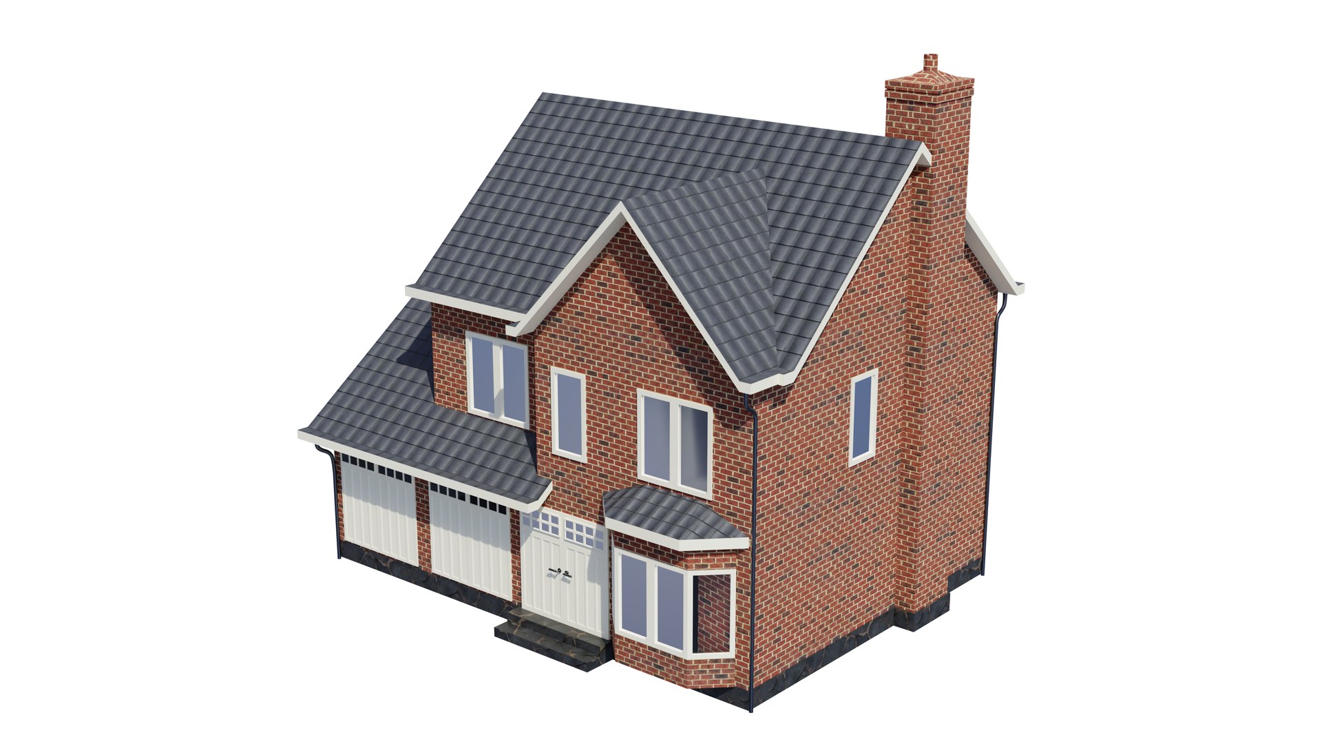 3D Model British House Design 002 - TurboSquid 2119778