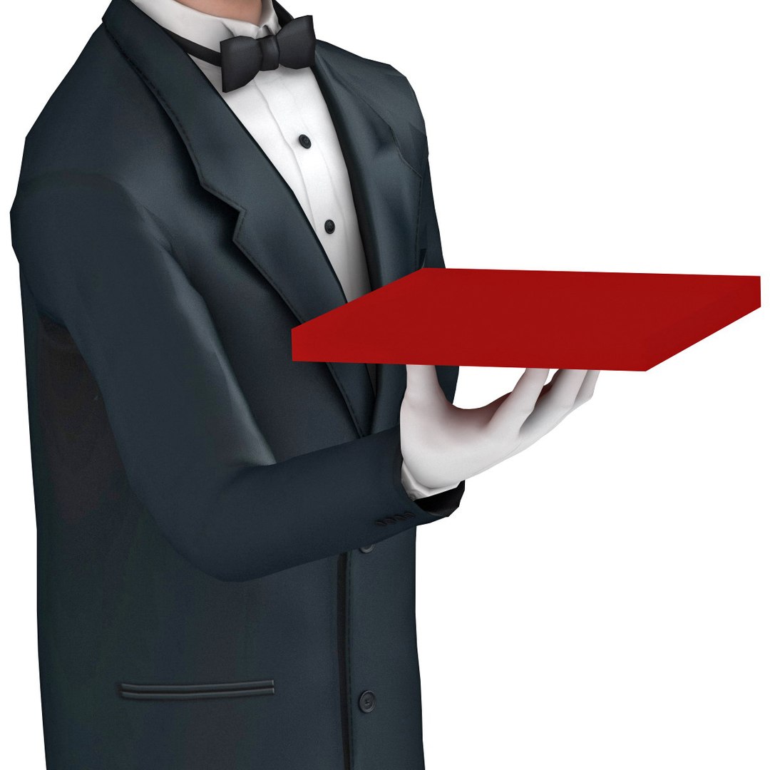 3d waiter 3 man model
