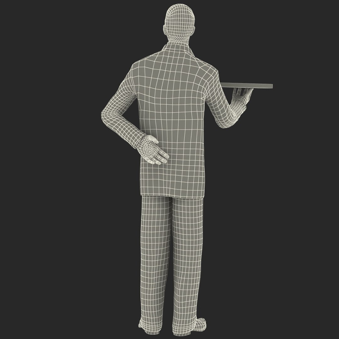 3d waiter 3 man model