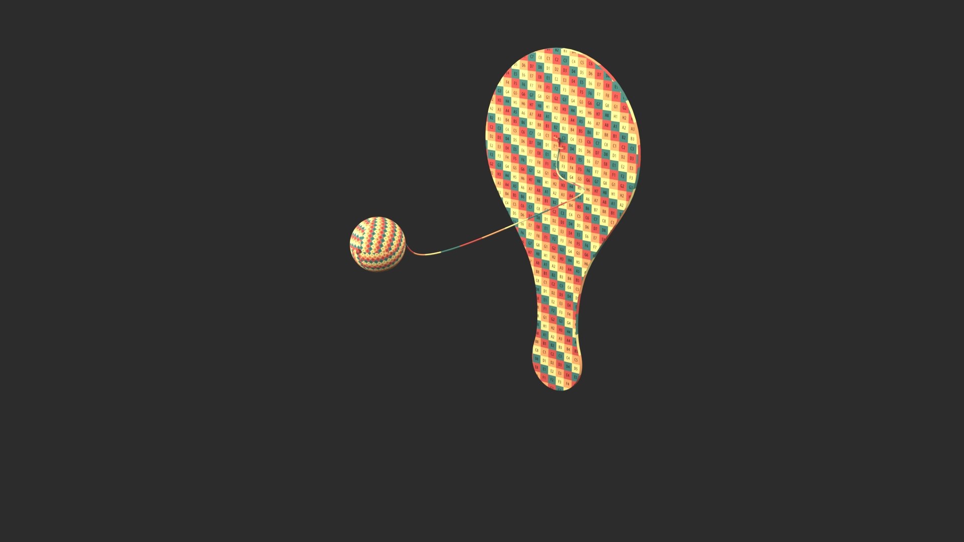 3D Model Paddle Ball - TurboSquid 2029356