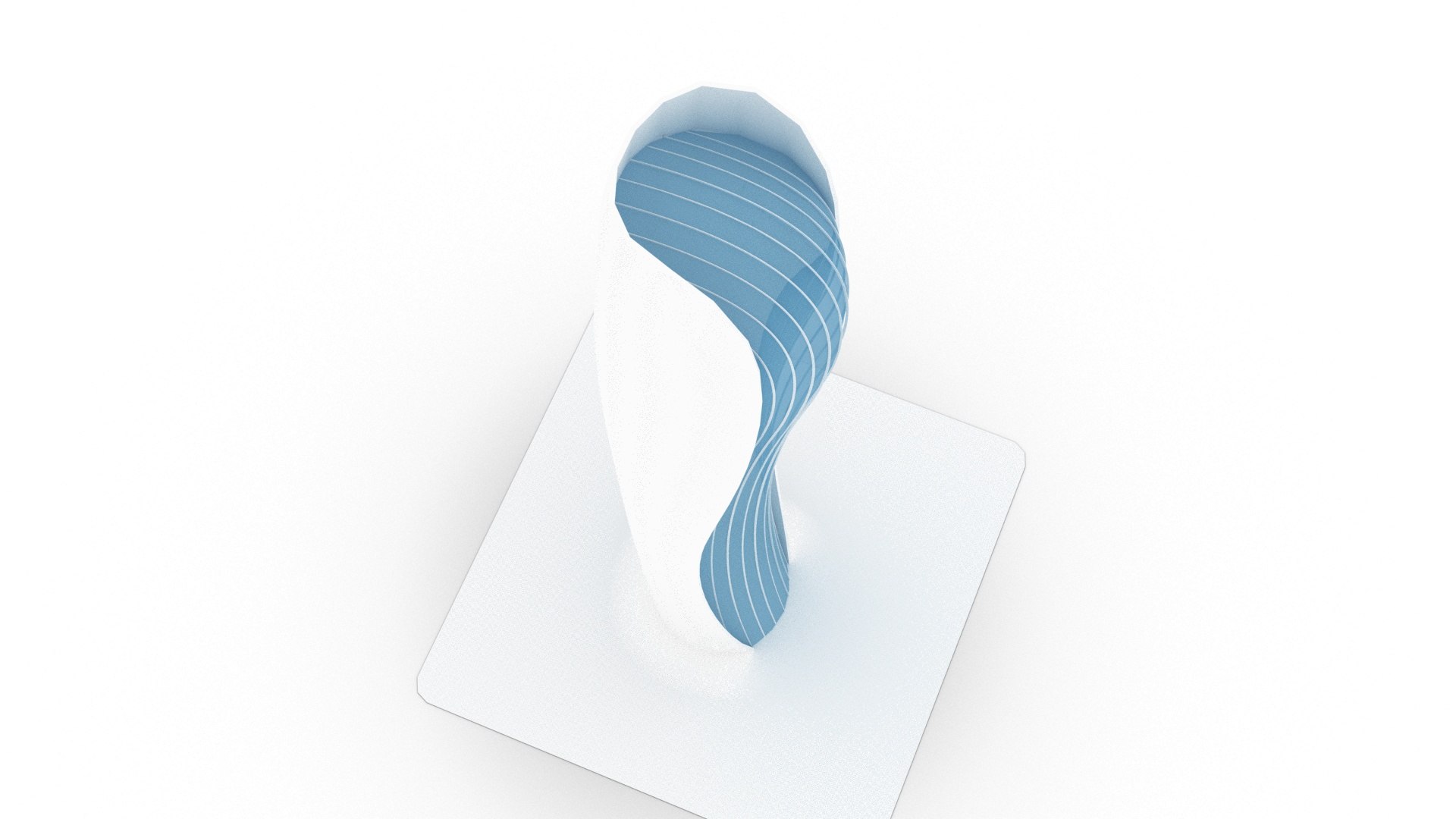 3D 300m Modern Curved Tower Model - TurboSquid 1879056