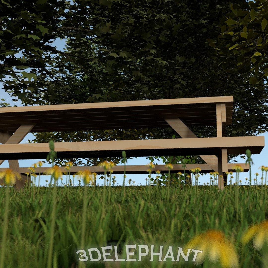 3d Table Picnic Model