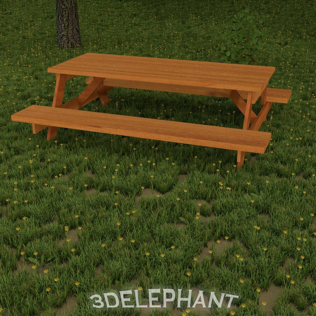 3d Table Picnic Model