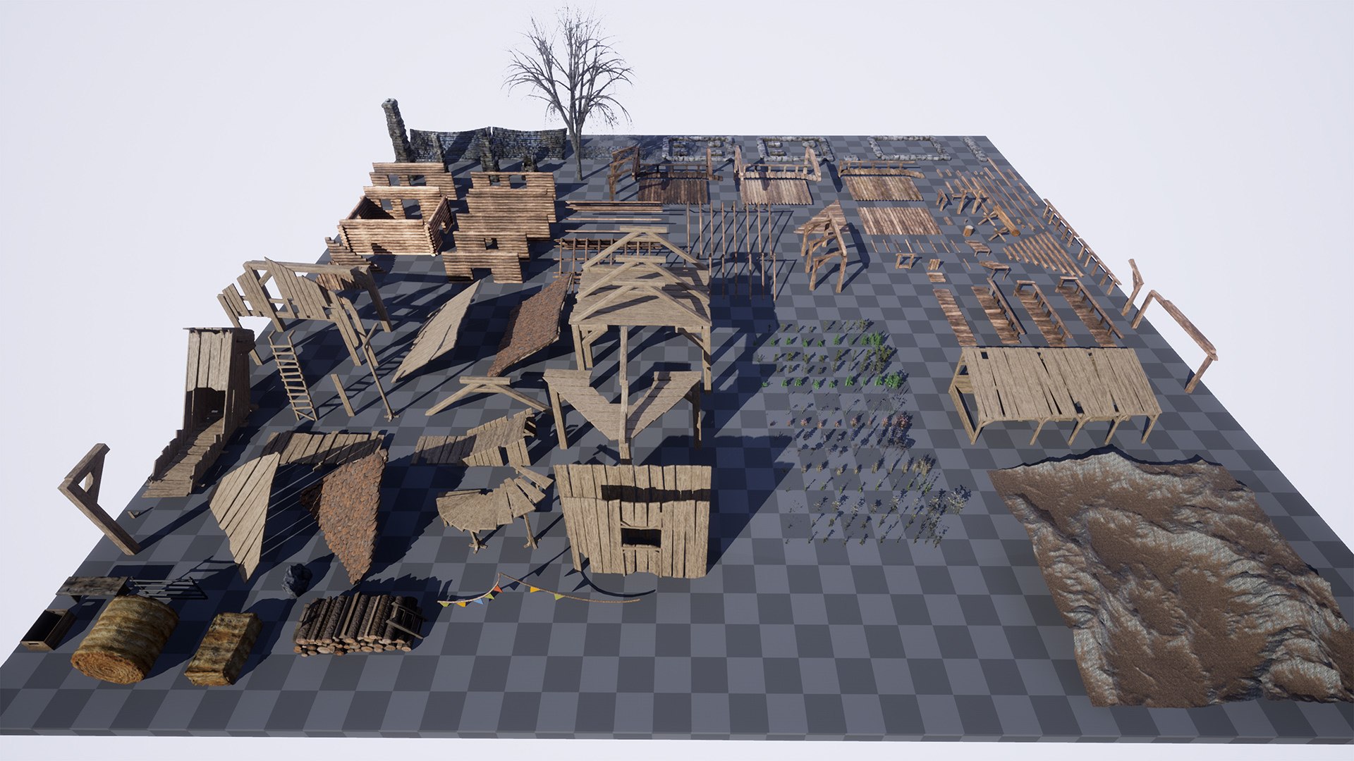 Log Cabin Modular Pack 200 Assets 3D Model - TurboSquid 2192433