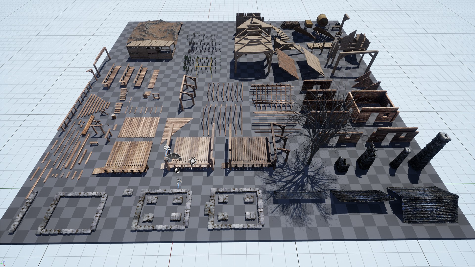 Log Cabin Modular Pack 200 Assets 3D Model - TurboSquid 2192433