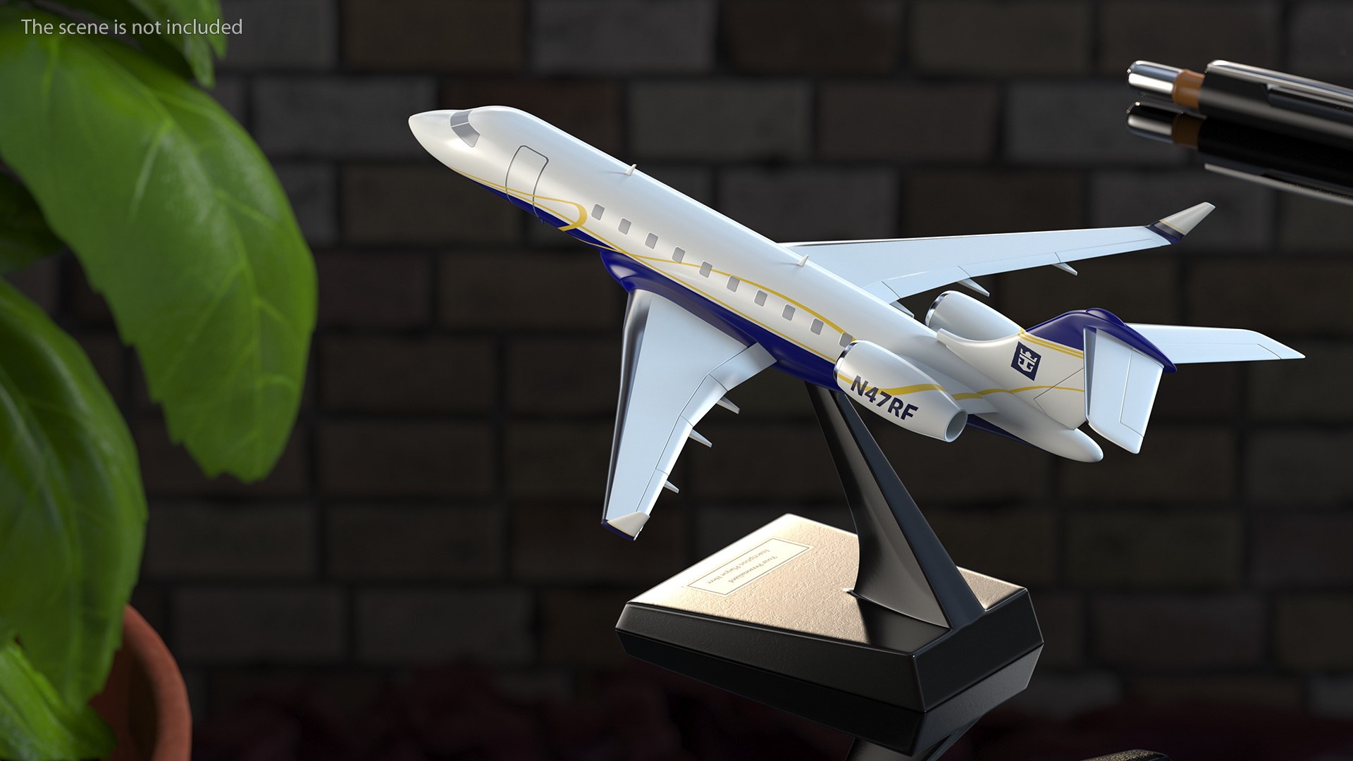 Bombardier Global 6000 Scale Model With Stand 3D - TurboSquid 1771465