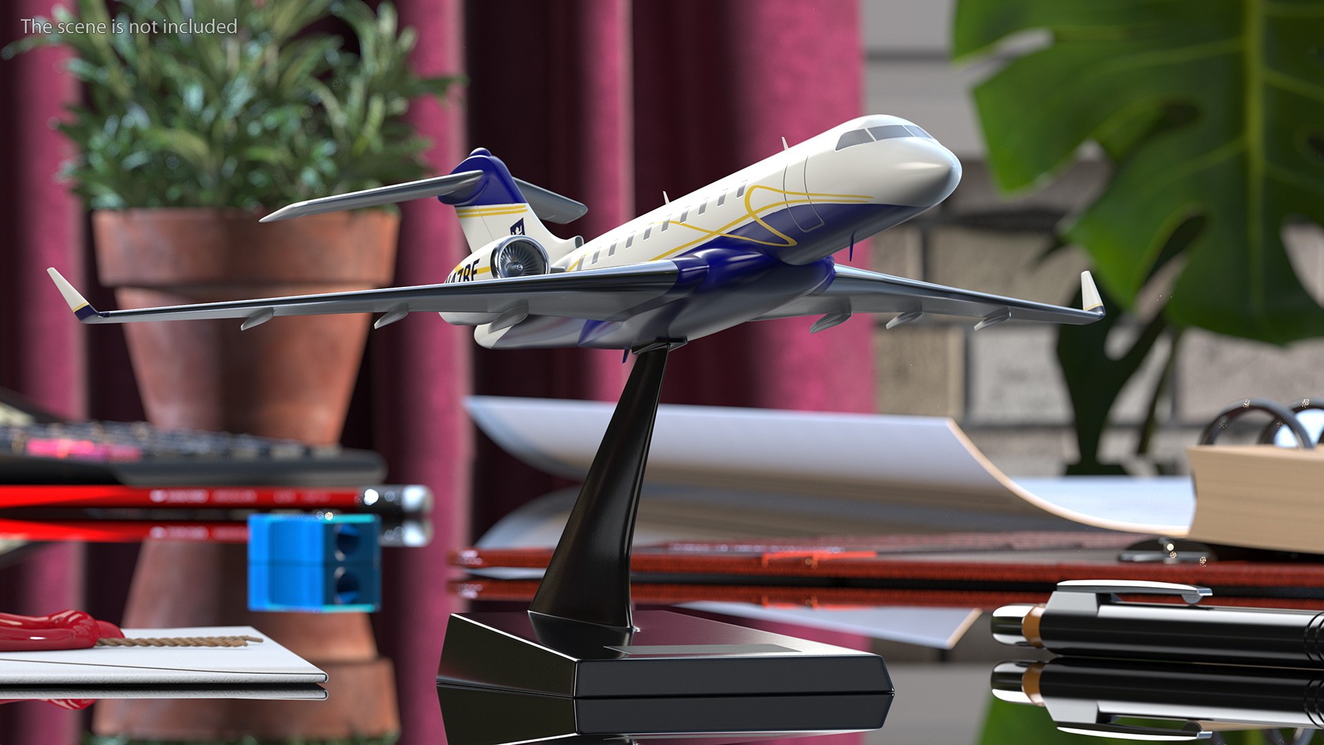 Bombardier Global 6000 Scale Model With Stand 3D - TurboSquid 1771465