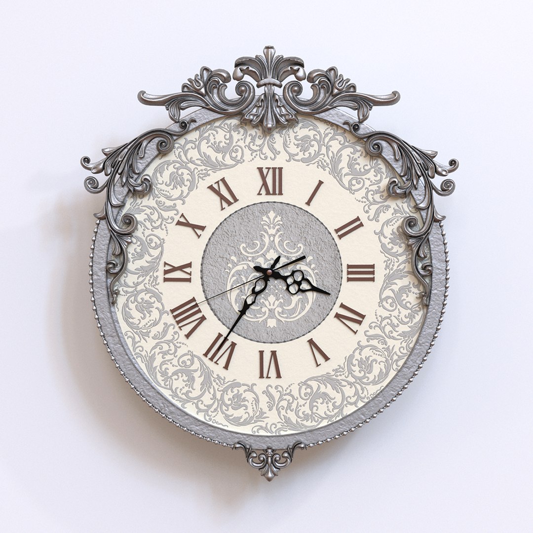Decorative wall clock 3D model - TurboSquid 1616563