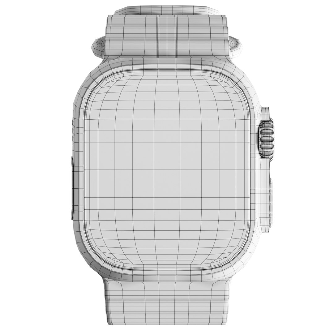 3D Apple Watch Ultra Yellow Ocean Band Model - TurboSquid 2053809