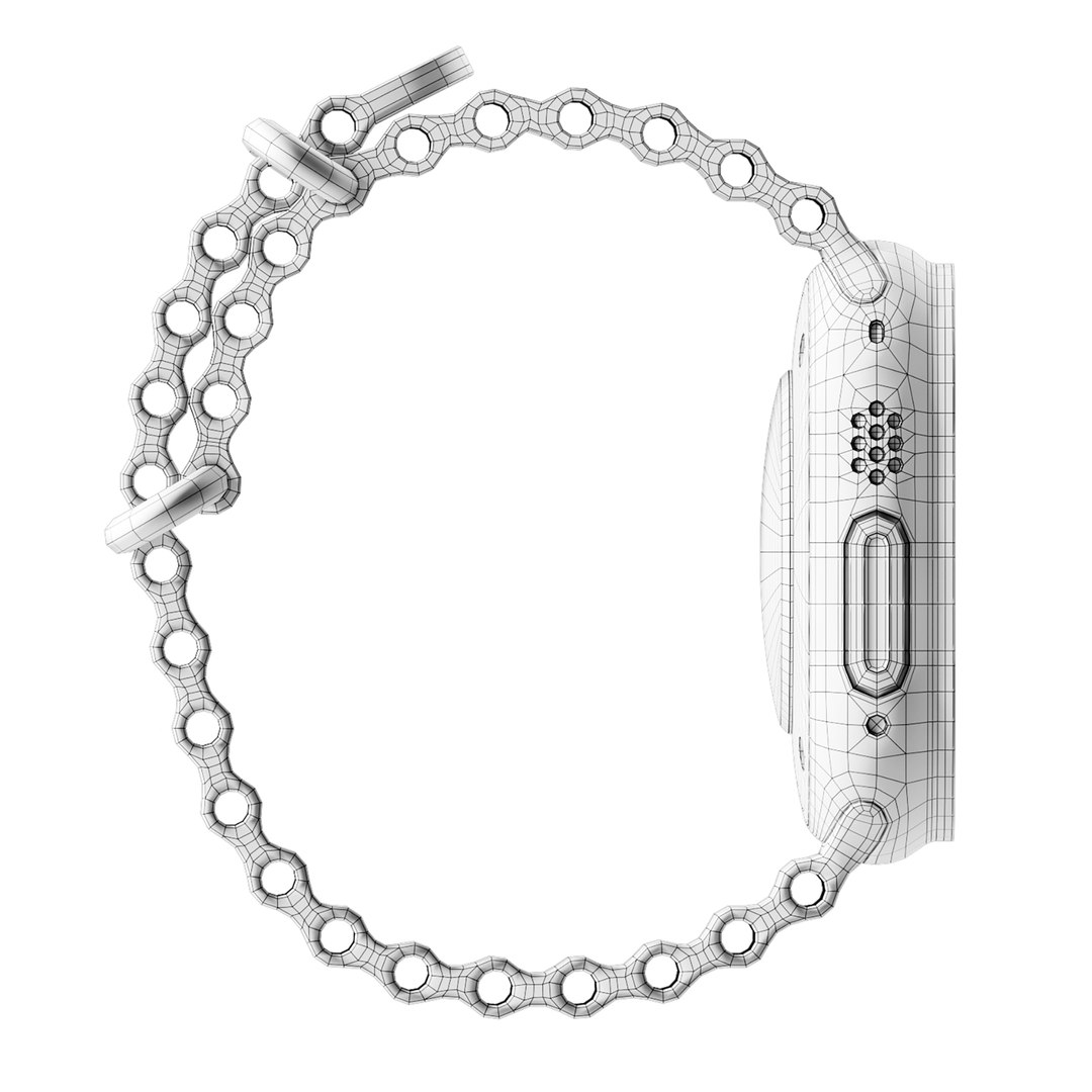 3D Apple Watch Ultra Yellow Ocean Band Model - TurboSquid 2053809