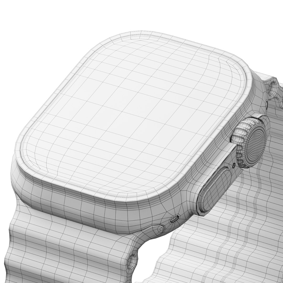 3D Apple Watch Ultra Yellow Ocean Band Model - TurboSquid 2053809