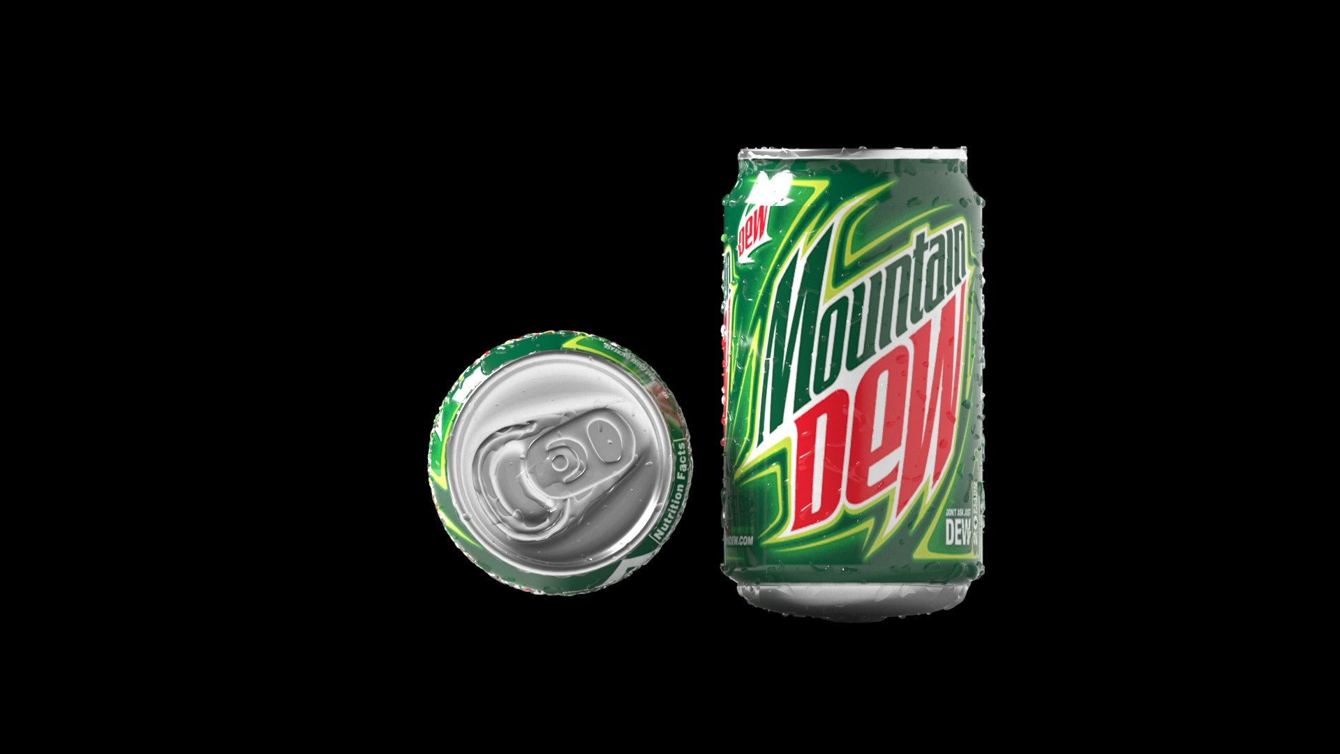 3D model Wet Mountain Dew Cans - TurboSquid 1752610