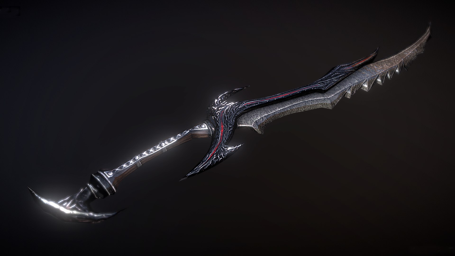 3D Model Skyrim Daedric Sword - - TurboSquid 1294179