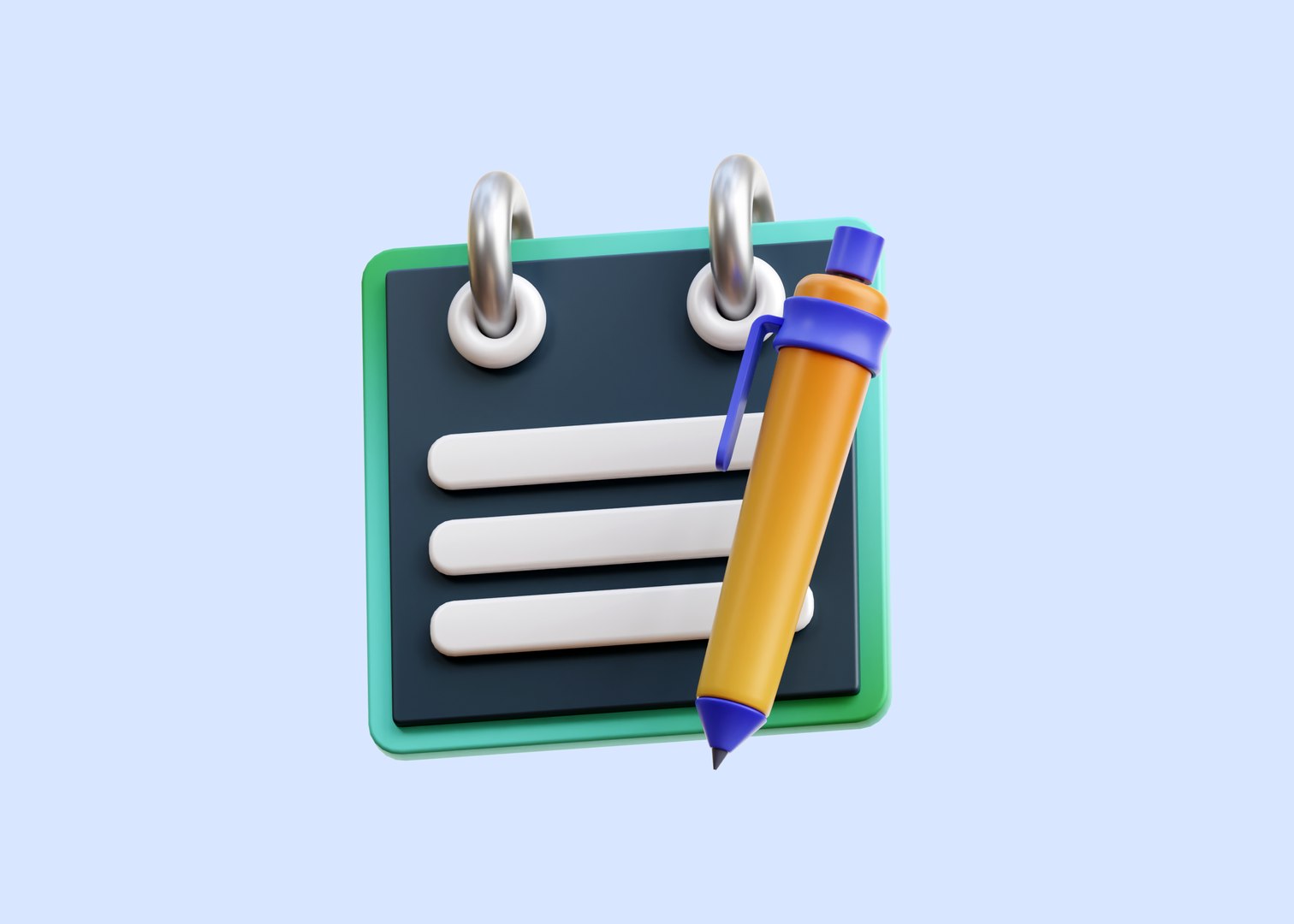 3D Model Note Report 3d Icon Illustration - TurboSquid 2229967