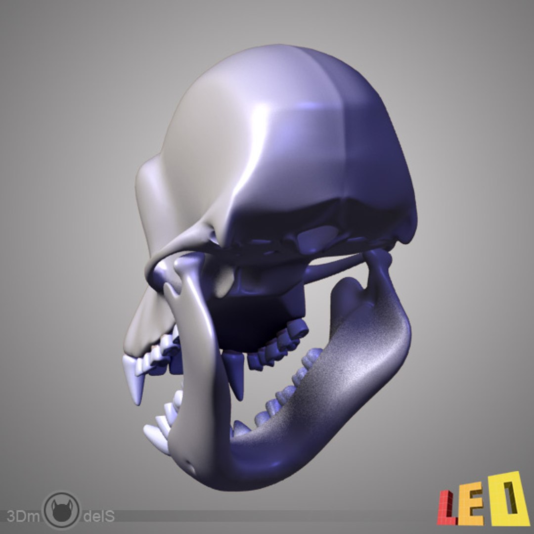 3ds realistic chimpanzee skull
