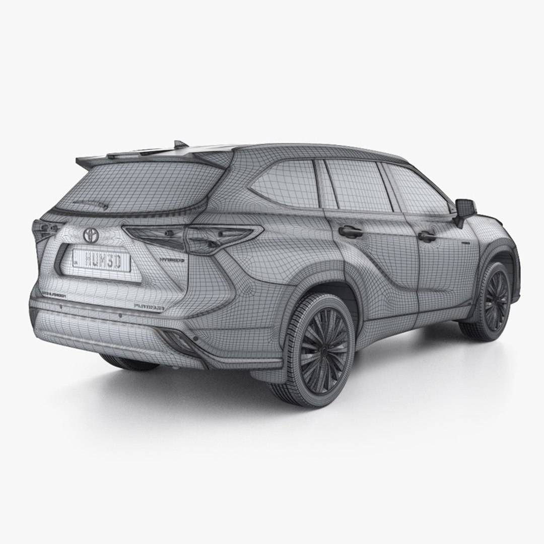 3D Model Toyota Highlander Platinum Hybrid 2020 - TurboSquid 1945701