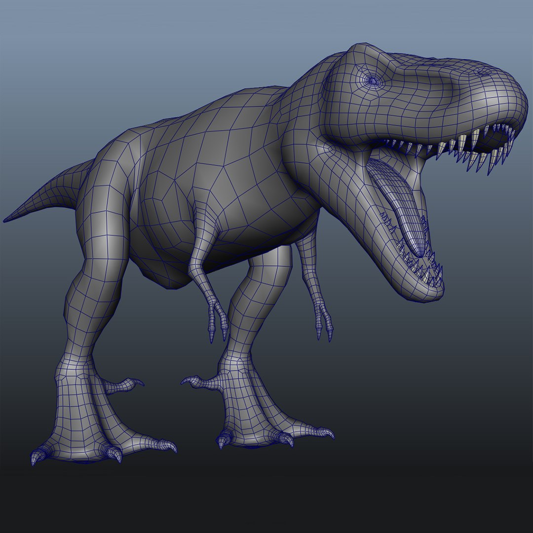 3d rigged t-rex dinosaur