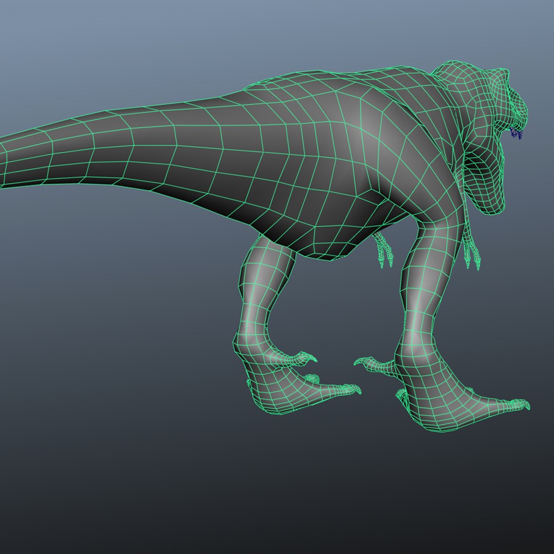 3d rigged t-rex dinosaur