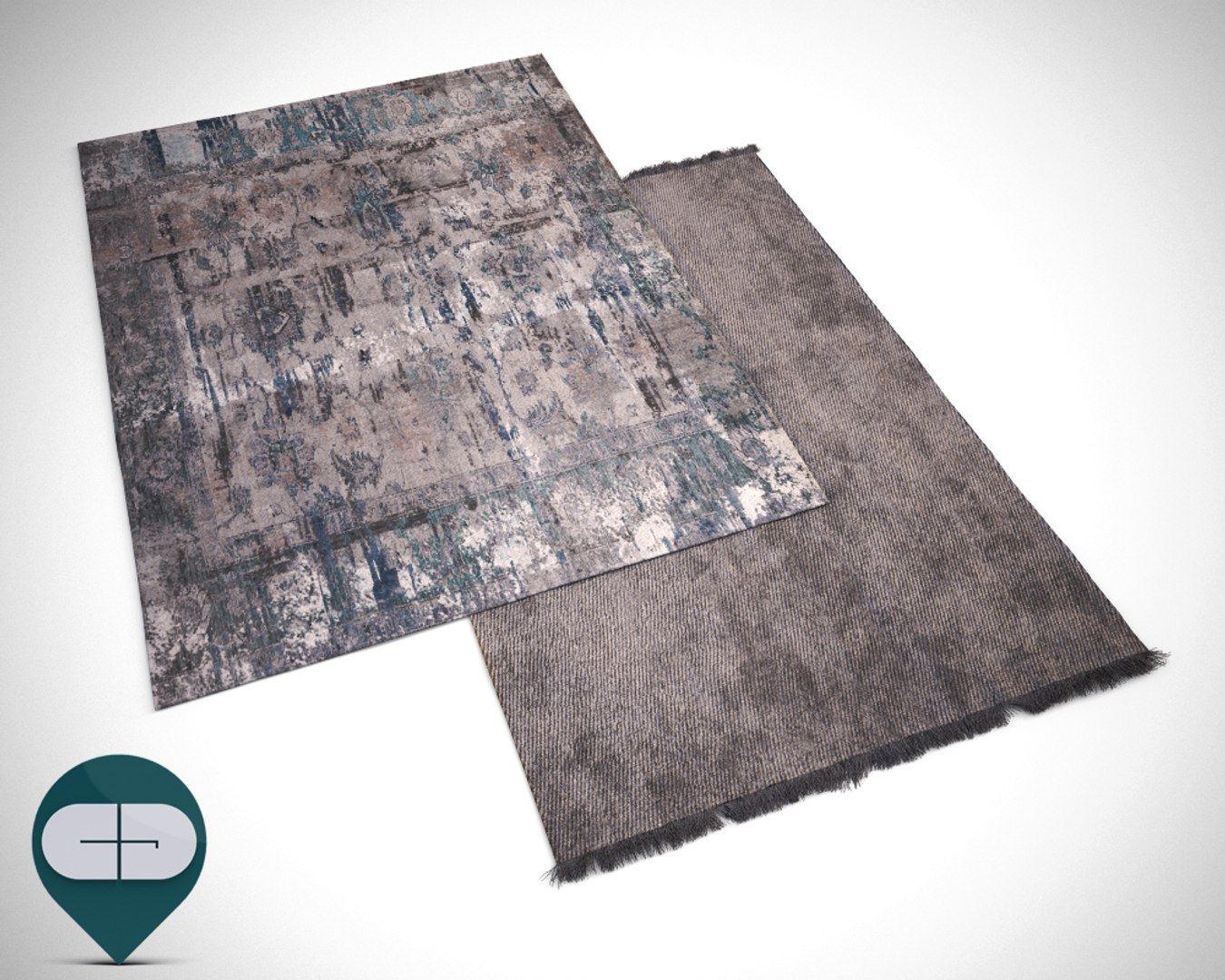 3d Rugs Stacked Model