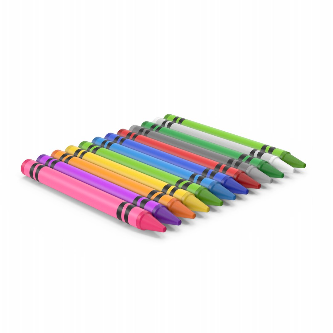 Crayons 3D model - TurboSquid 2178308