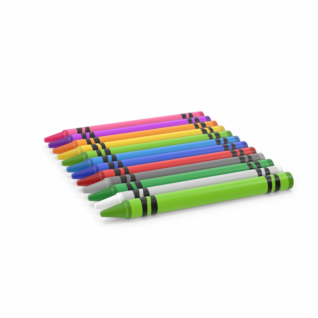 Crayons 3D model - TurboSquid 2178308