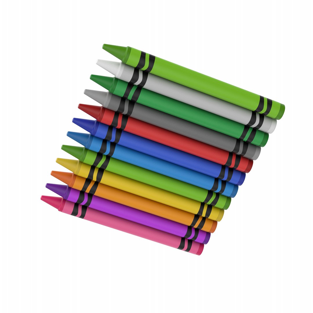 Crayons 3D model - TurboSquid 2178308