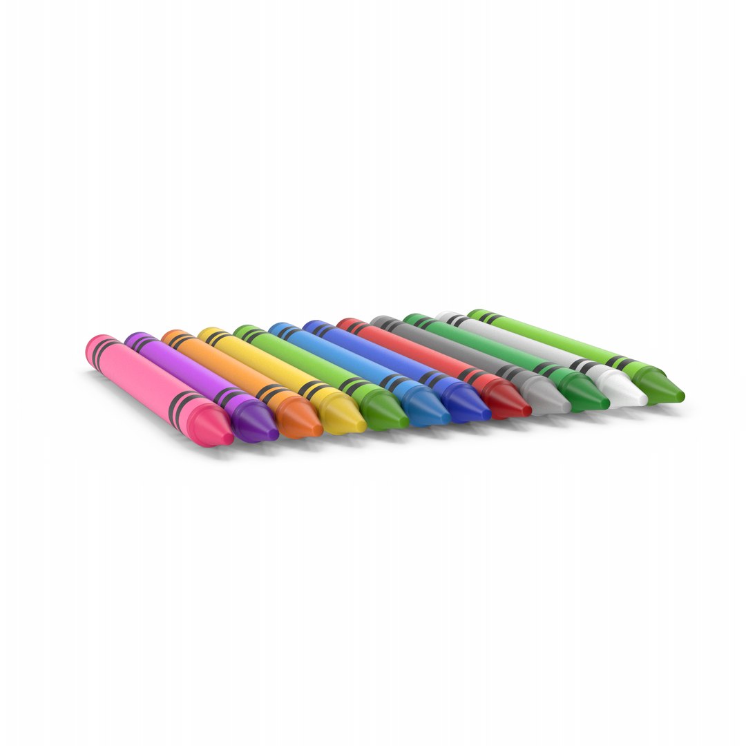 Crayons 3D model - TurboSquid 2178308