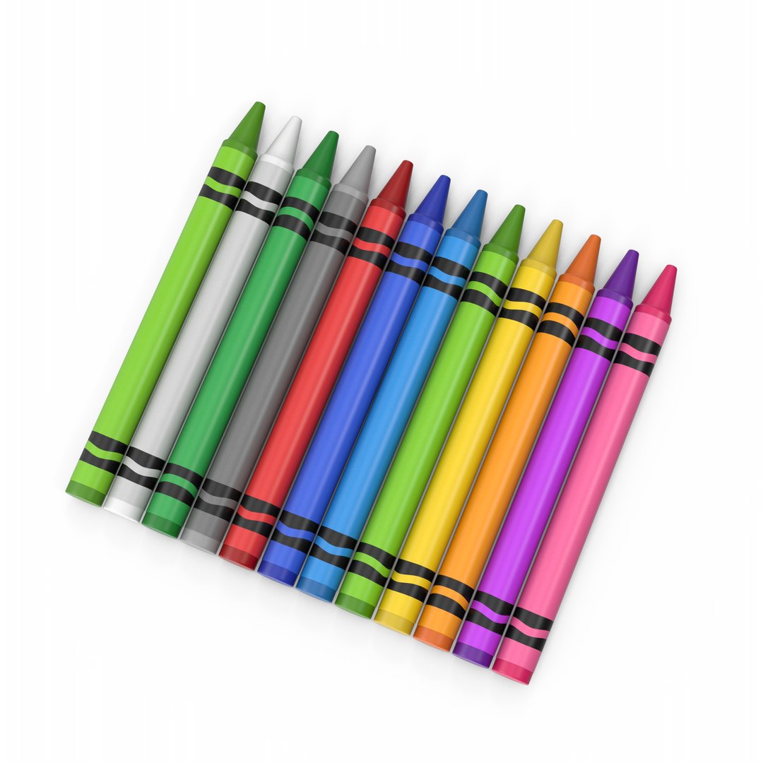Crayons 3D model - TurboSquid 2178308