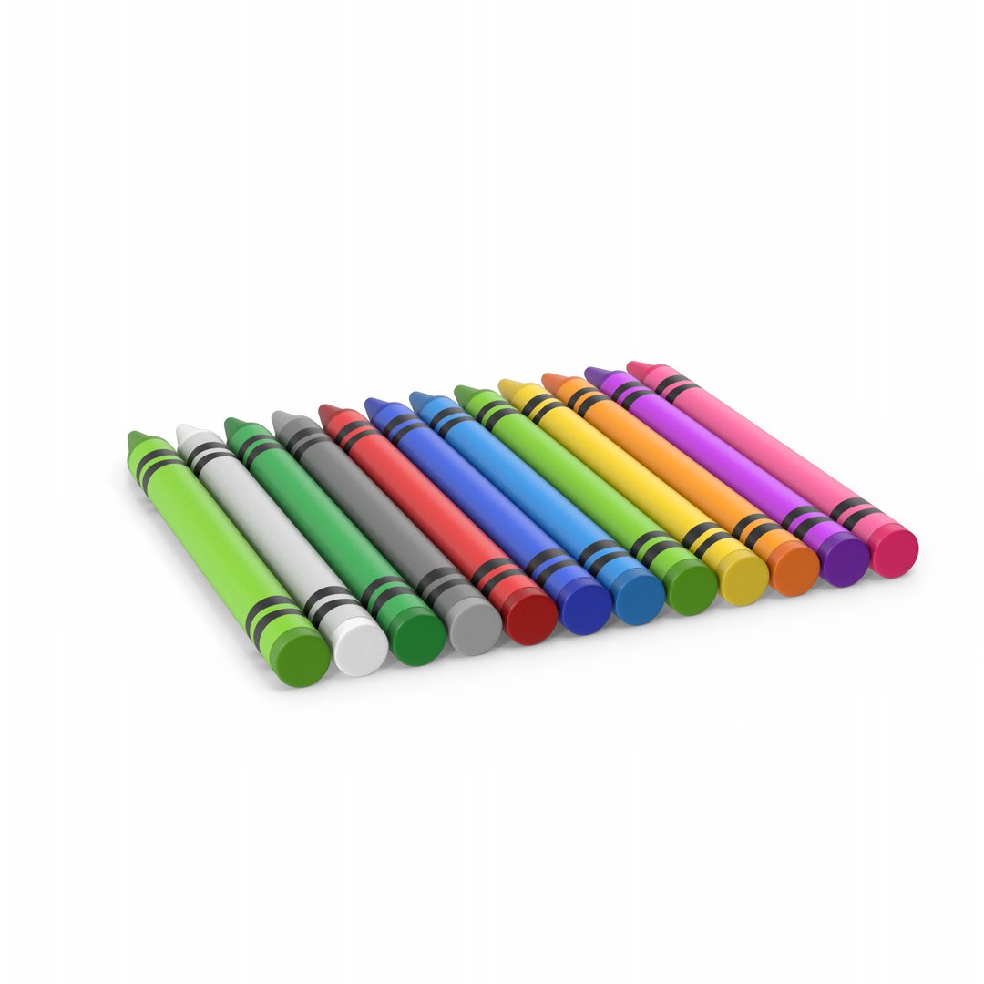Crayons 3D model - TurboSquid 2178308