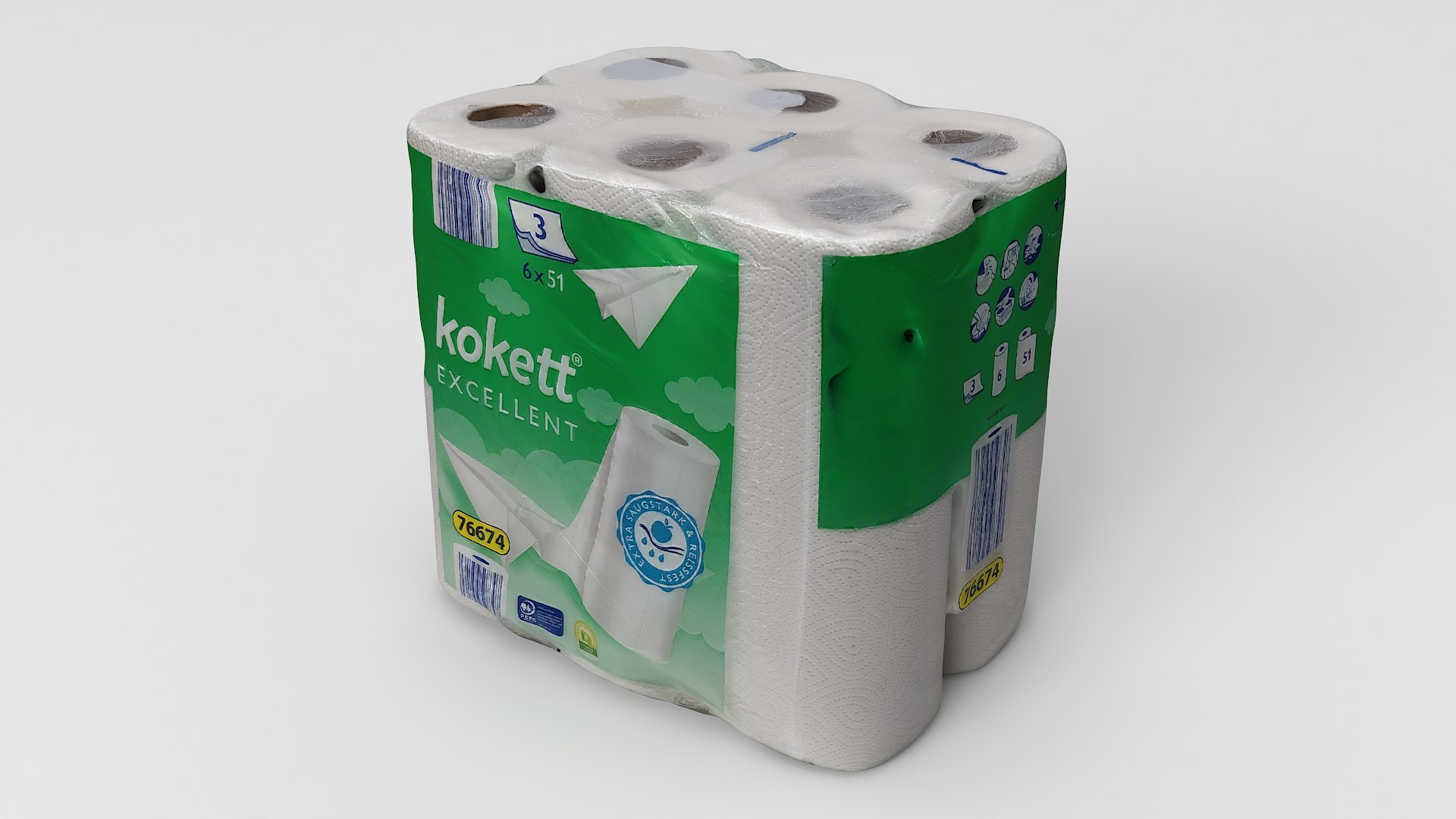 Packaging 35 Roll Package Model - TurboSquid 1893849