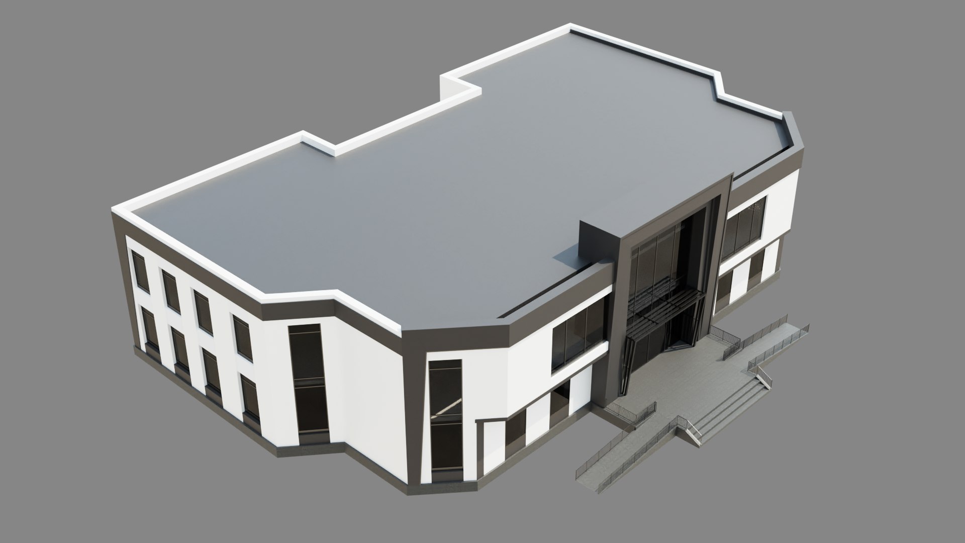 Office Building Model - TurboSquid 2029031