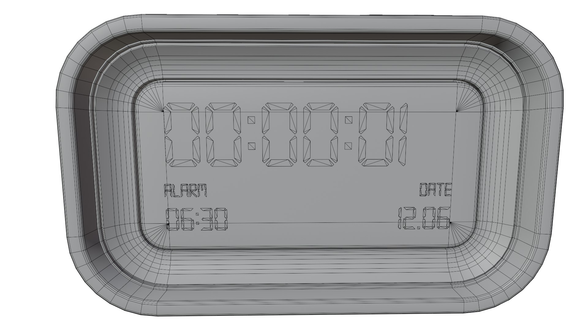 Digital Clock 3D Model - TurboSquid 2239956