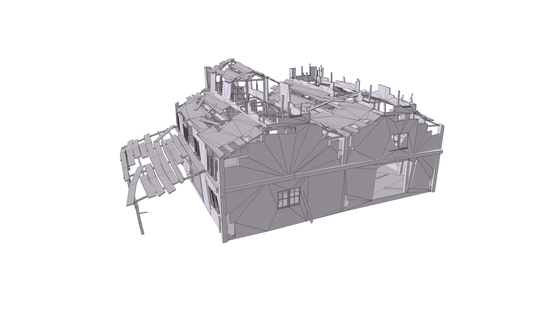 Destroy House 3D Model - TurboSquid 2011459